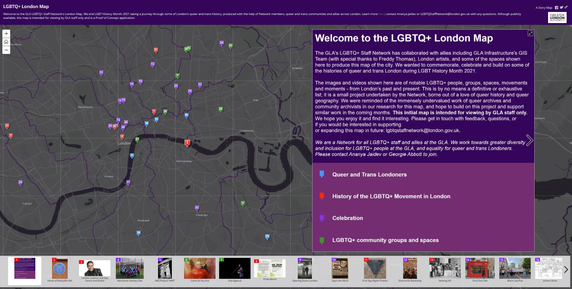 LGBTQ+ Staff Network London Map – London Datastore